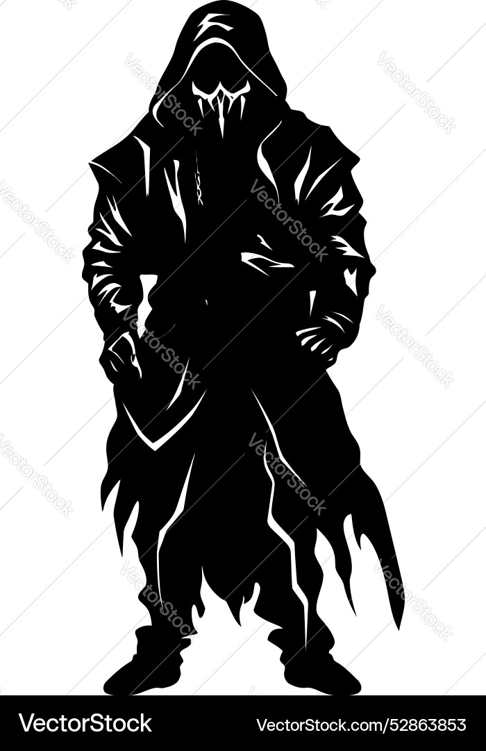 Grim guardian combat weapons reaper logo soul Vector Image