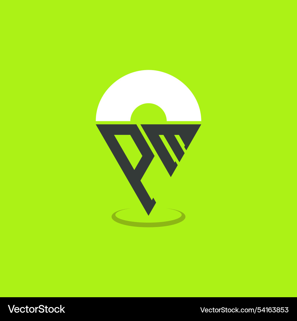 Letter pm location logo design modern initials – Royalty-Free Vector ...