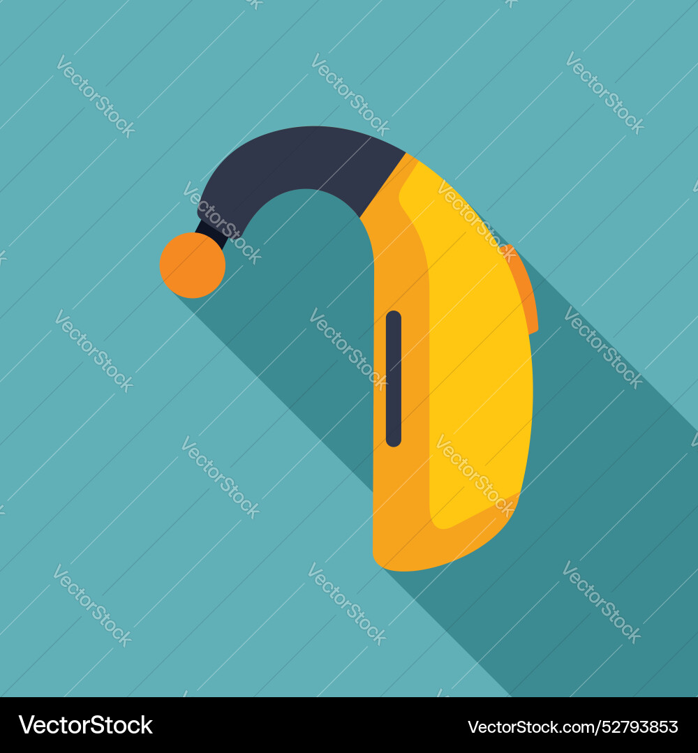 Modern hearing aid improving listening experience Vector Image