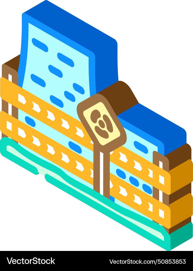 Safety nuclear energy isometric icon Royalty Free Vector