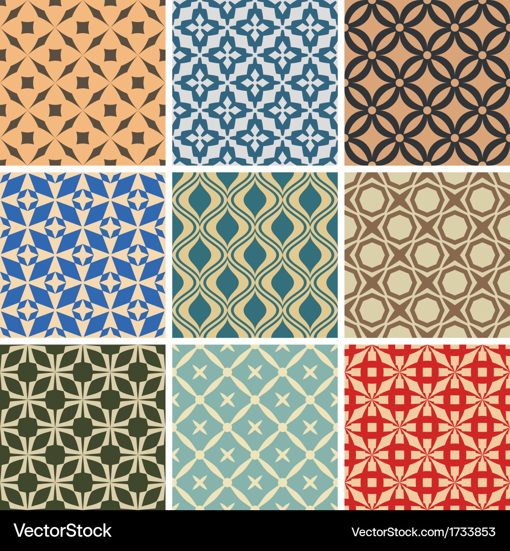 Seamless ornament patterns Royalty Free Vector Image