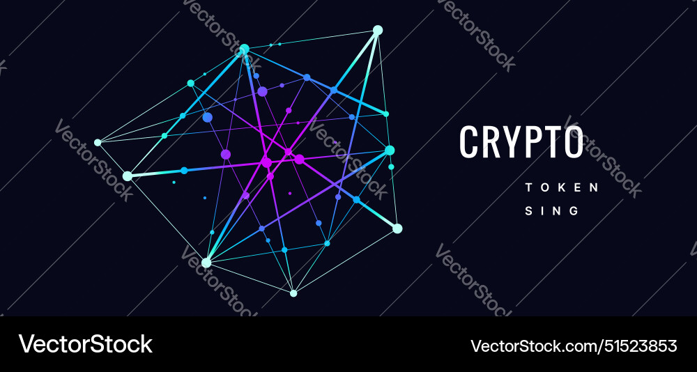 Sign logo blockchain transaction Royalty Free Vector Image