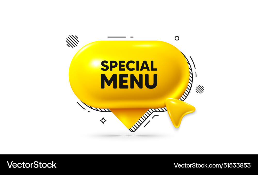 Special menu tag kitchen food offer click here Vector Image
