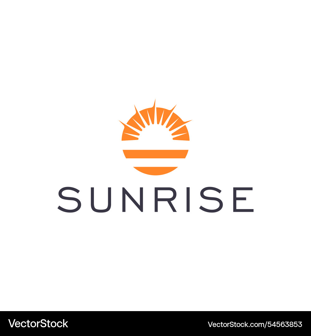 Sun icon company logo Royalty Free Vector Image