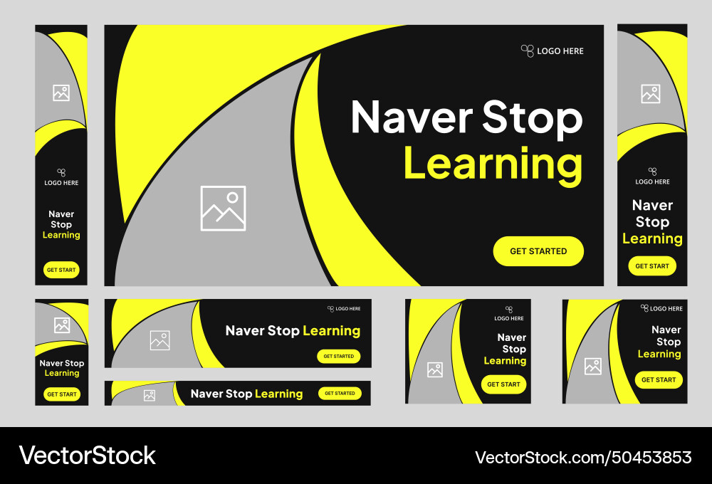 This collection of web banner templates features Vector Image