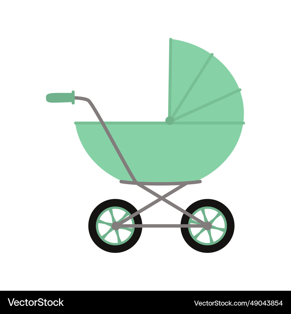 Baby carriage pram stroller Royalty Free Vector Image