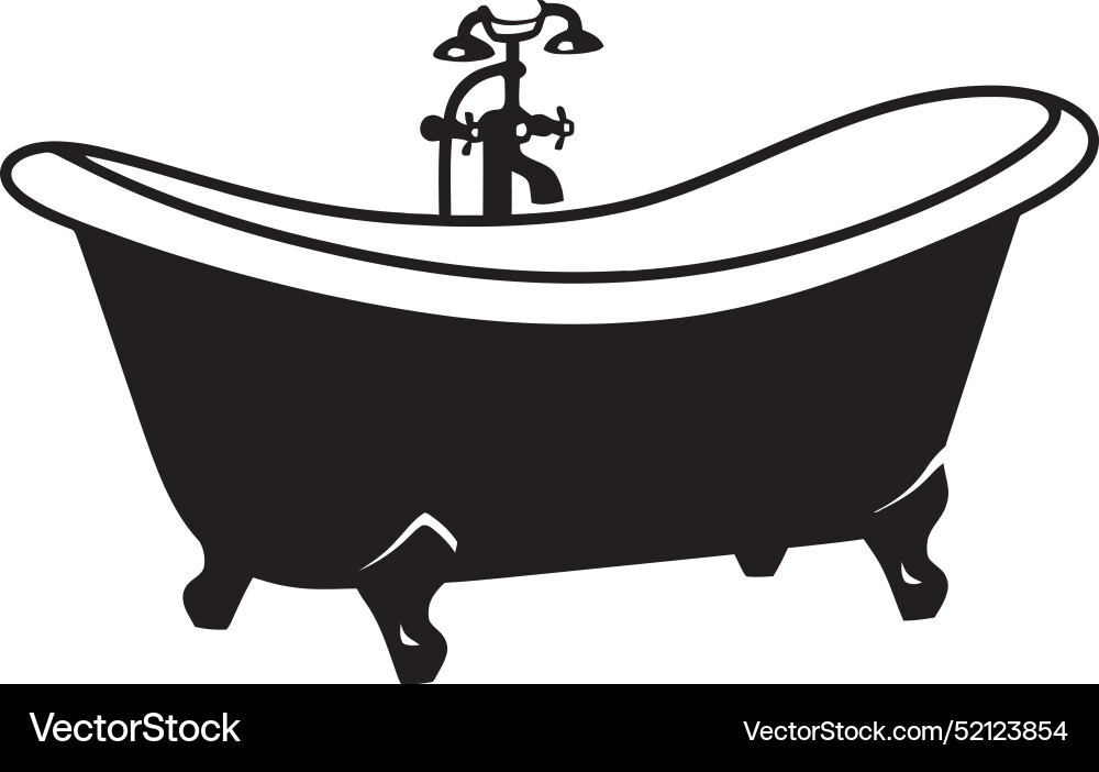 Bathtub time travel exploring vintage bath Vector Image