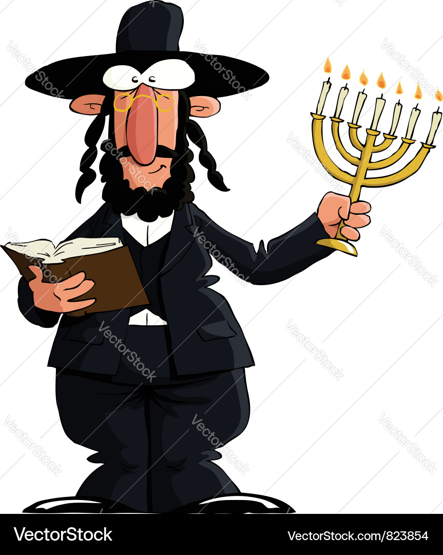 Cartoon Rabbi Figure Royalty Free Vector Image