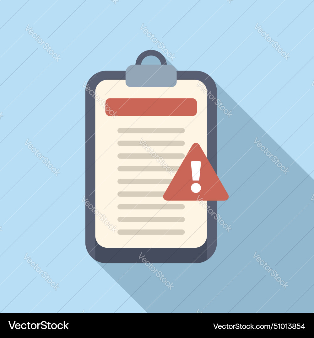 Clipboard disclaimer icon flat information Vector Image