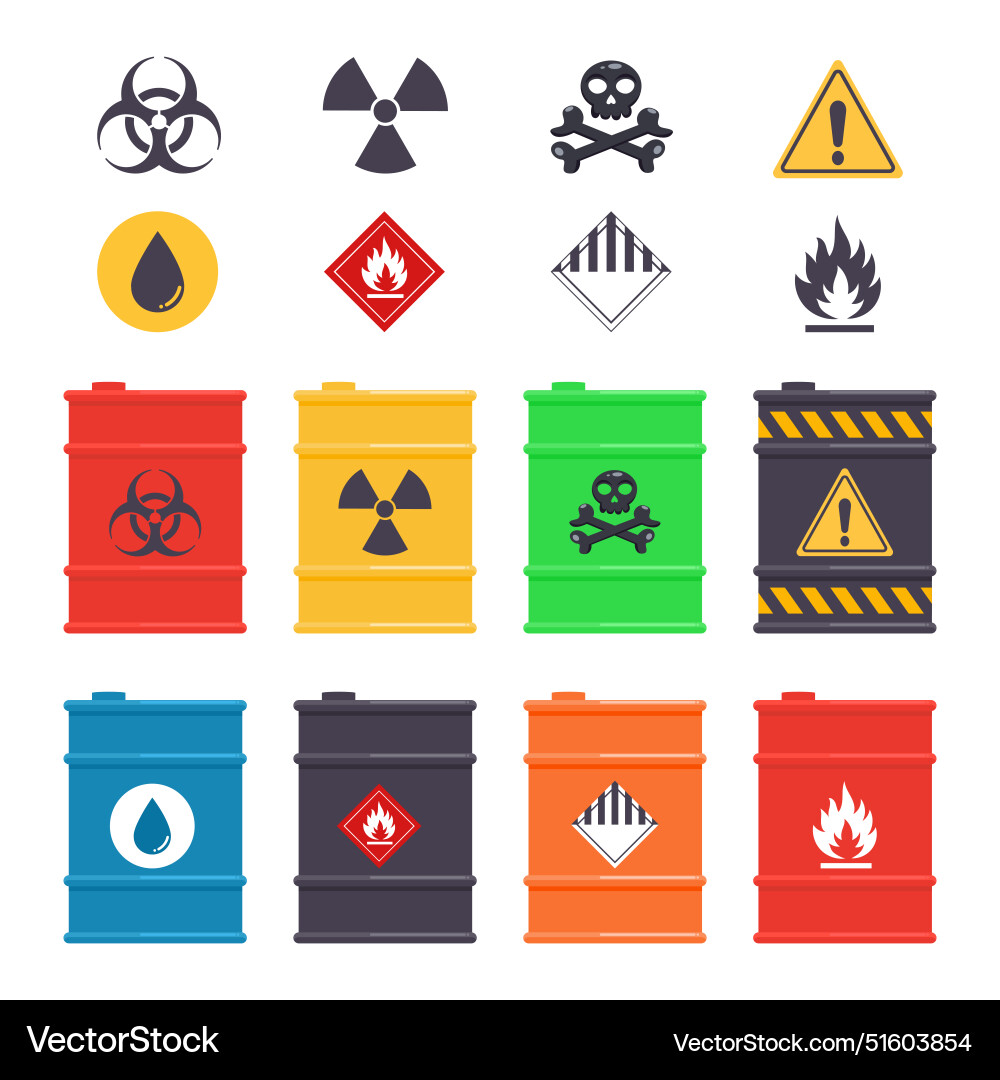 Giftmüll Lizenzfreies Vektorbild - VectorStock