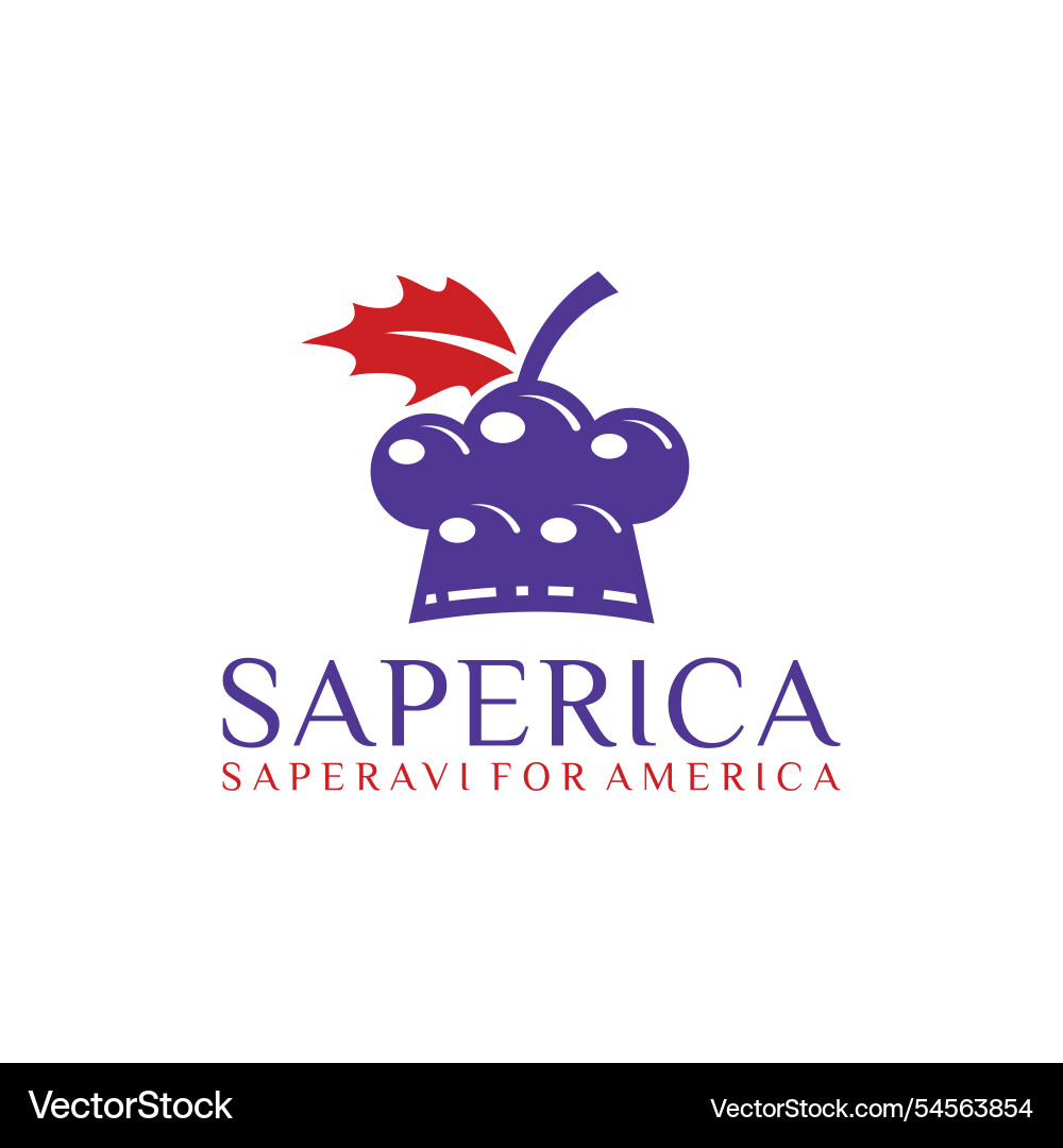Grape icon restaurant logo Royalty Free Vector Image