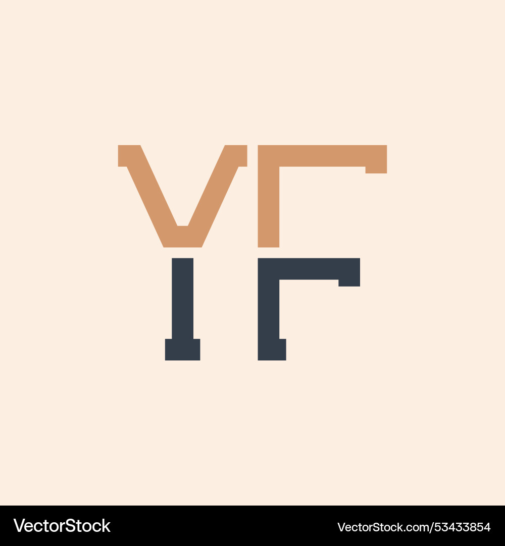 Modern yf letter logo design creative Royalty Free Vector