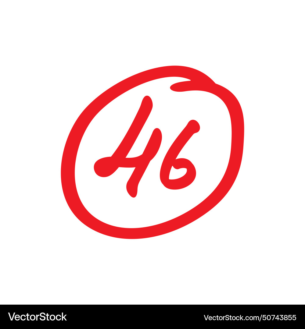 46 points exam score forty six mark Royalty Free Vector