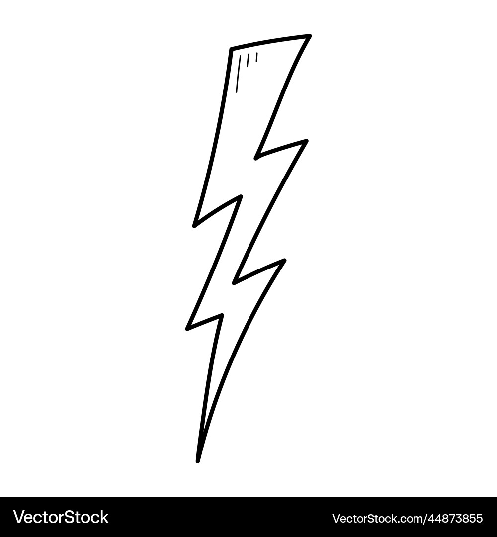Hand drawn electric lightening element Royalty Free Vector