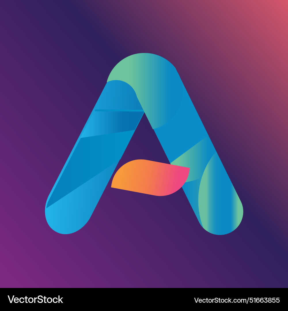 Initial alphabet letter a logo template Royalty Free Vector