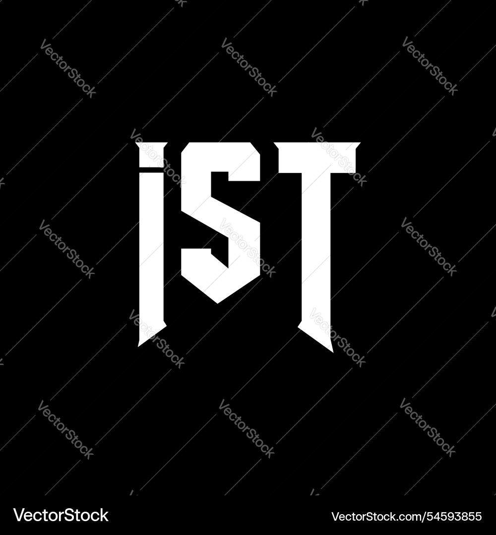 Ist letter logo design for technology company Vector Image