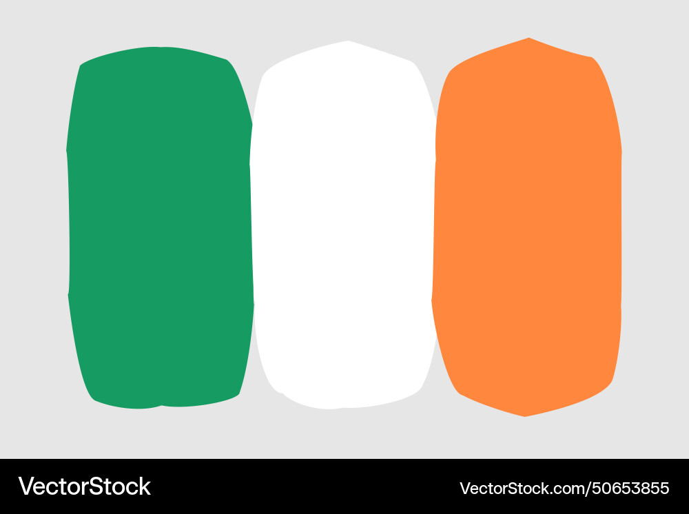Painted flag of ireland Royalty Free Vector Image