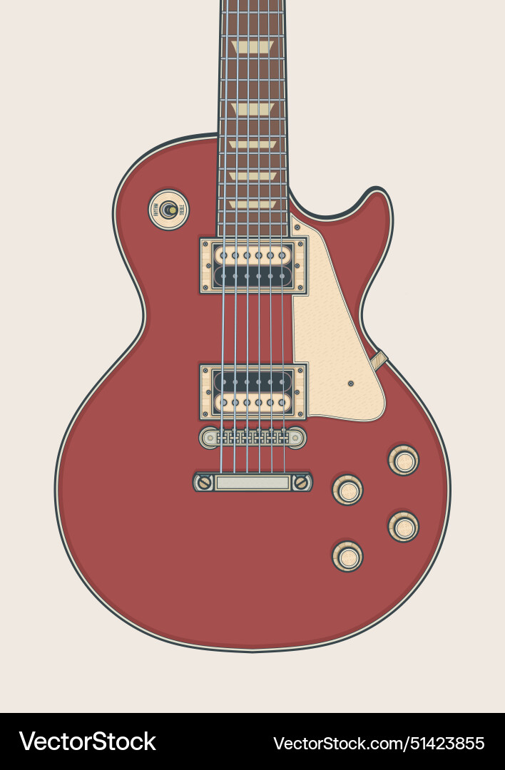 Rock classic guitar Royalty Free Vector Image - VectorStock