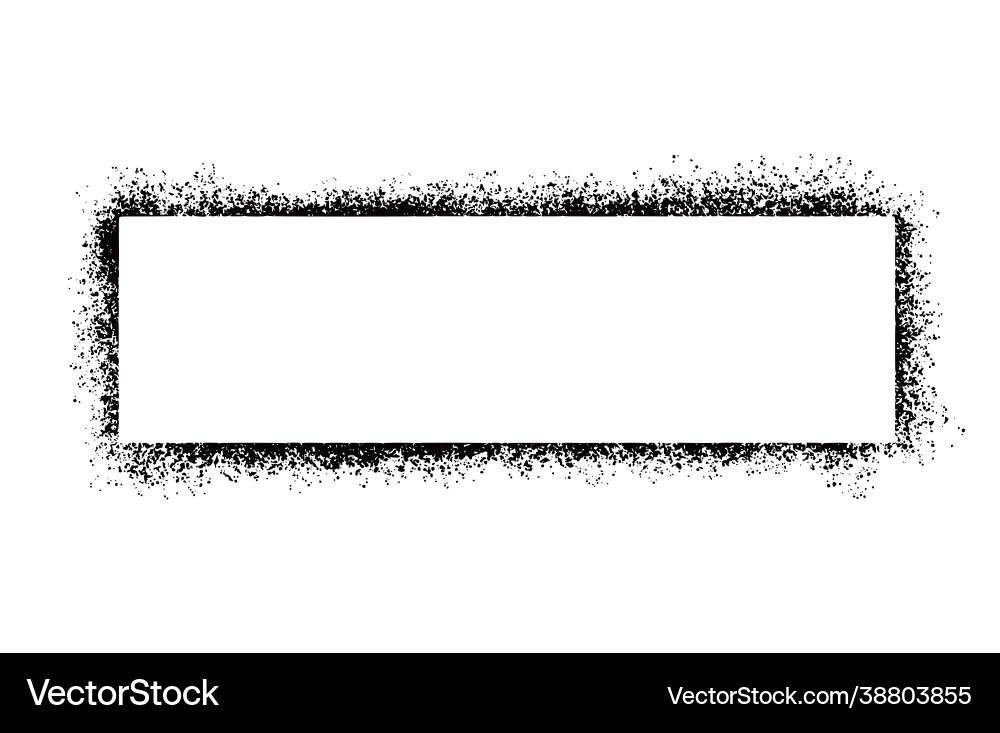Stencil spray effect paint frame Royalty Free Vector Image