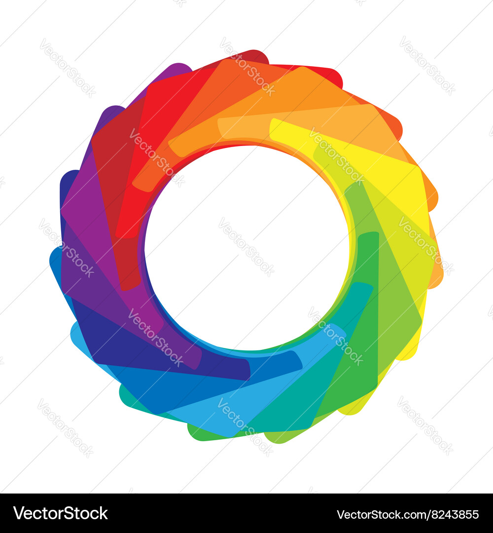 Vibrant Colored Circle Icon Royalty Free Vector Image