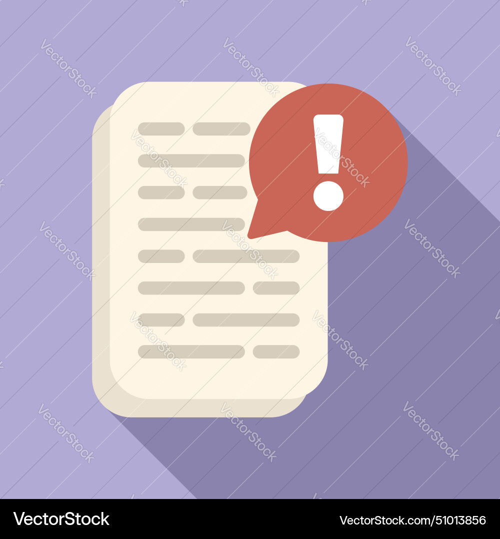 Attention disclaimer icon flat legal work Vector Image