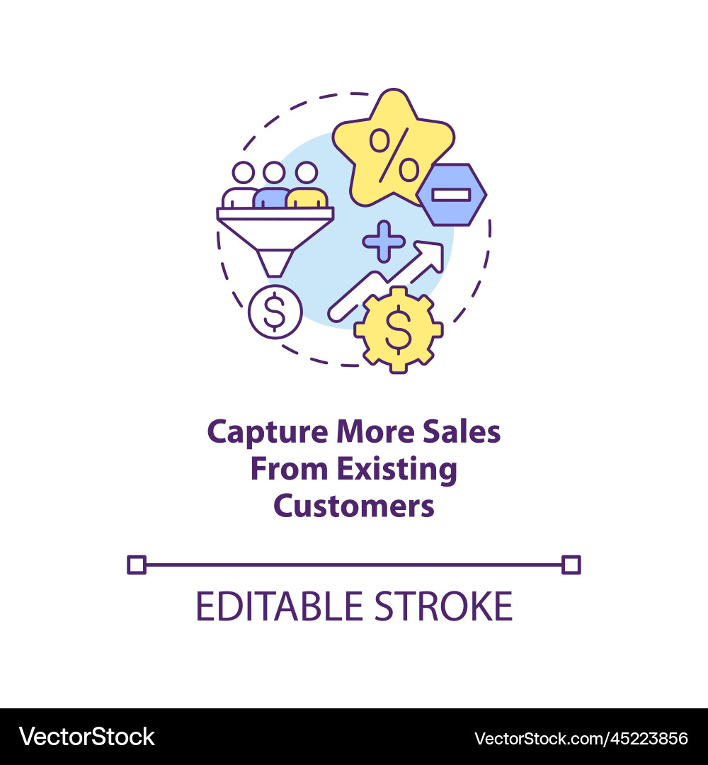 Capture more sales from existing customers Vector Image