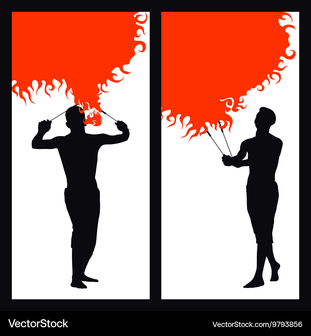 Fire show Royalty Free Vector Image - VectorStock