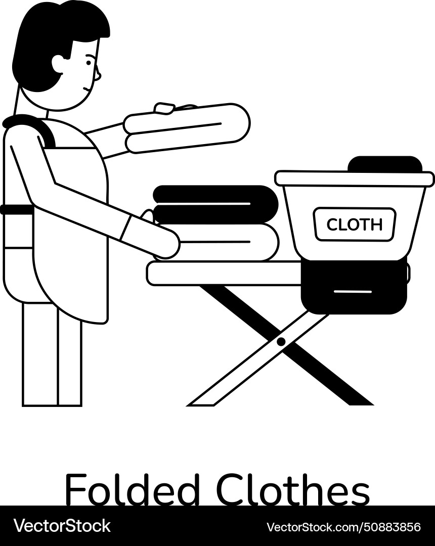 Folded clothes Royalty Free Vector Image - VectorStock