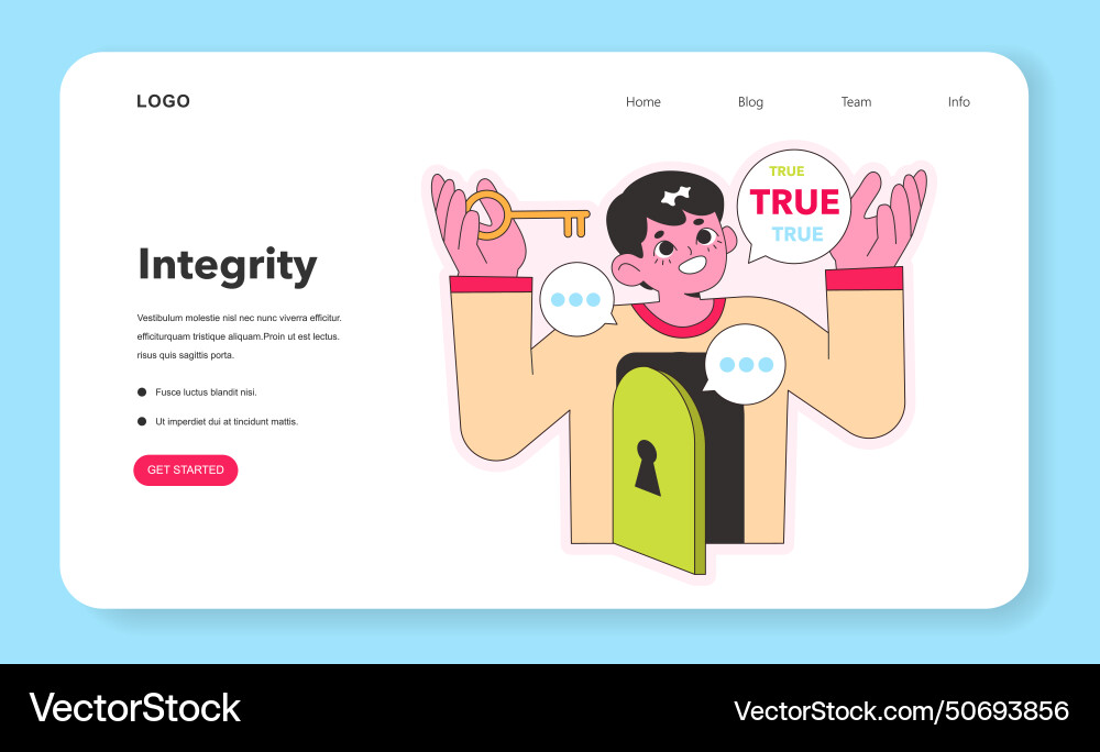 Integrity concept Royalty Free Vector Image - VectorStock