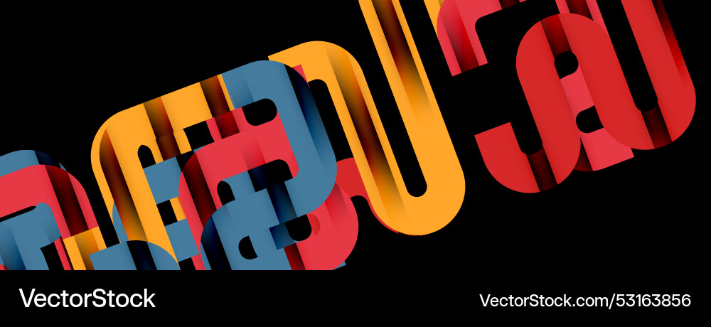 Lines abstract letter style design background Vector Image