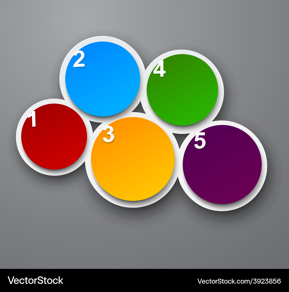 Numbered infographics list design Royalty Free Vector Image