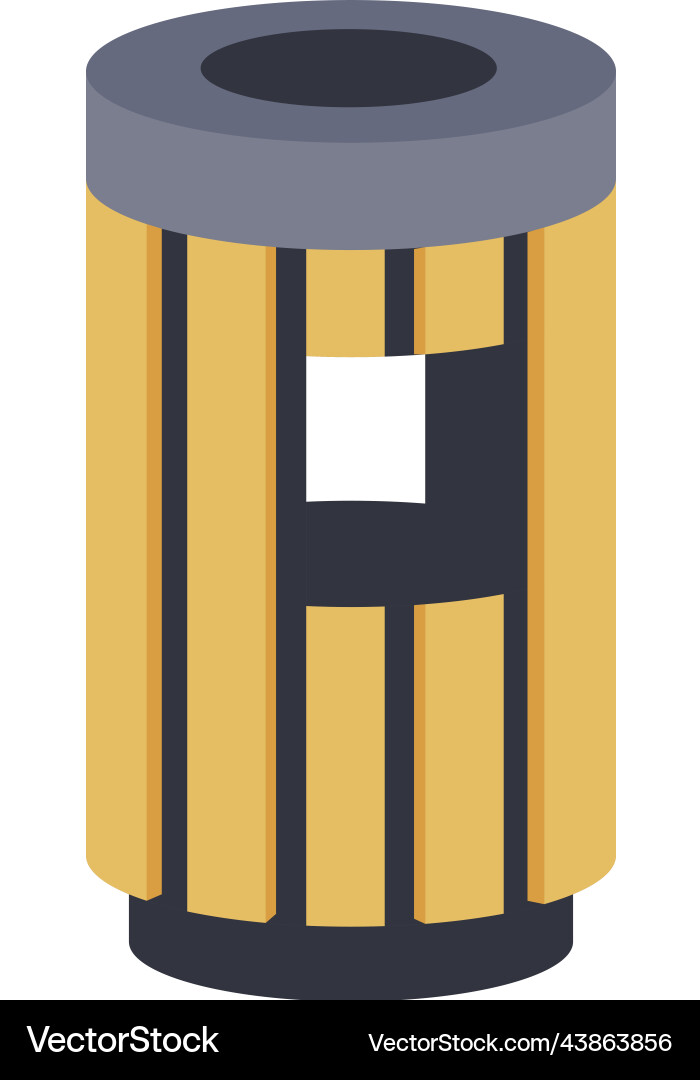 Outdoors container for throwing waste and litter Vector Image
