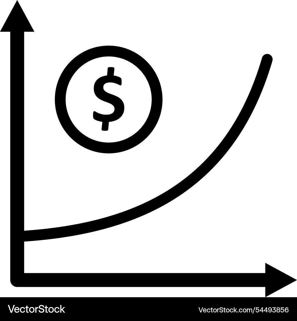 Profit growth - icon Royalty Free Vector Image