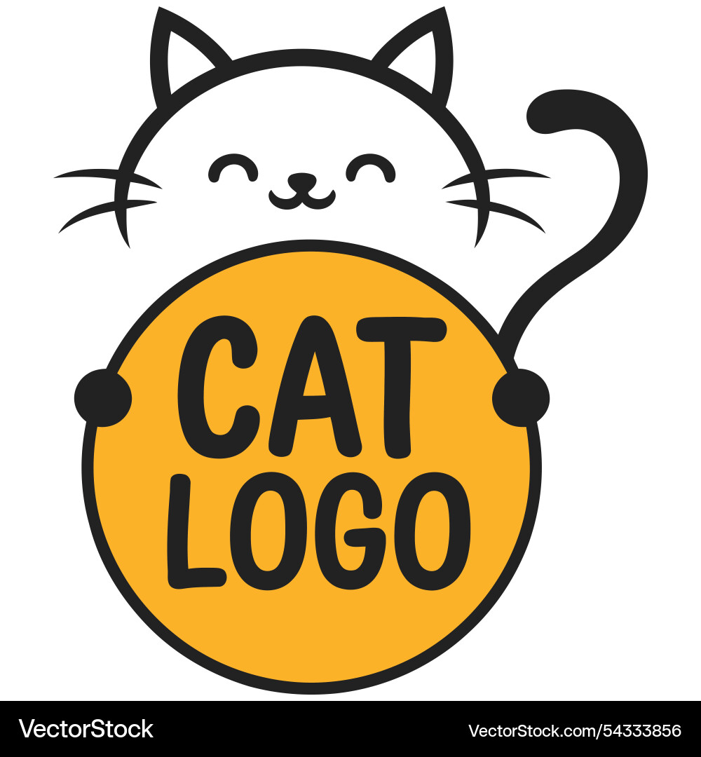 Versatile cat logo for any industry Royalty Free Vector