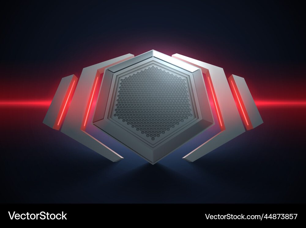 Abstract metal badge background Royalty Free Vector Image