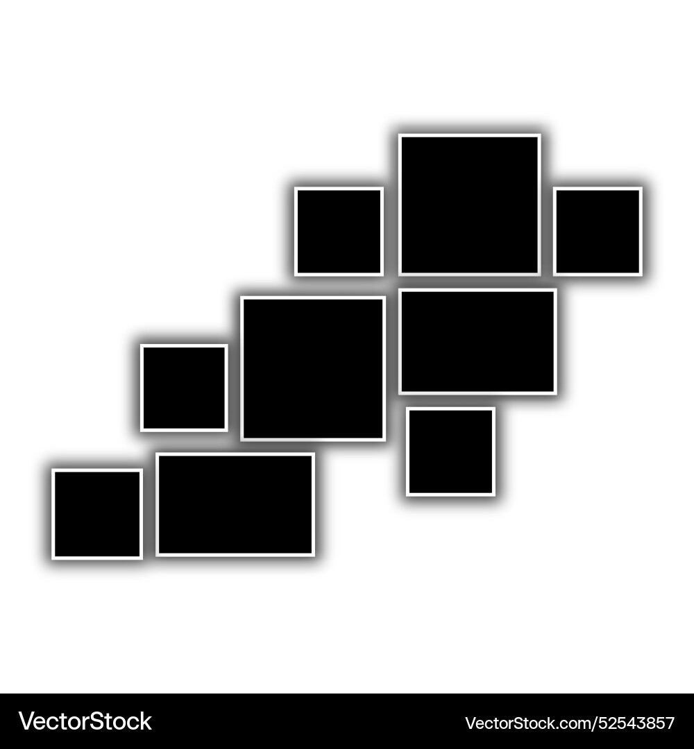 Background of realistic photo frames template Vector Image