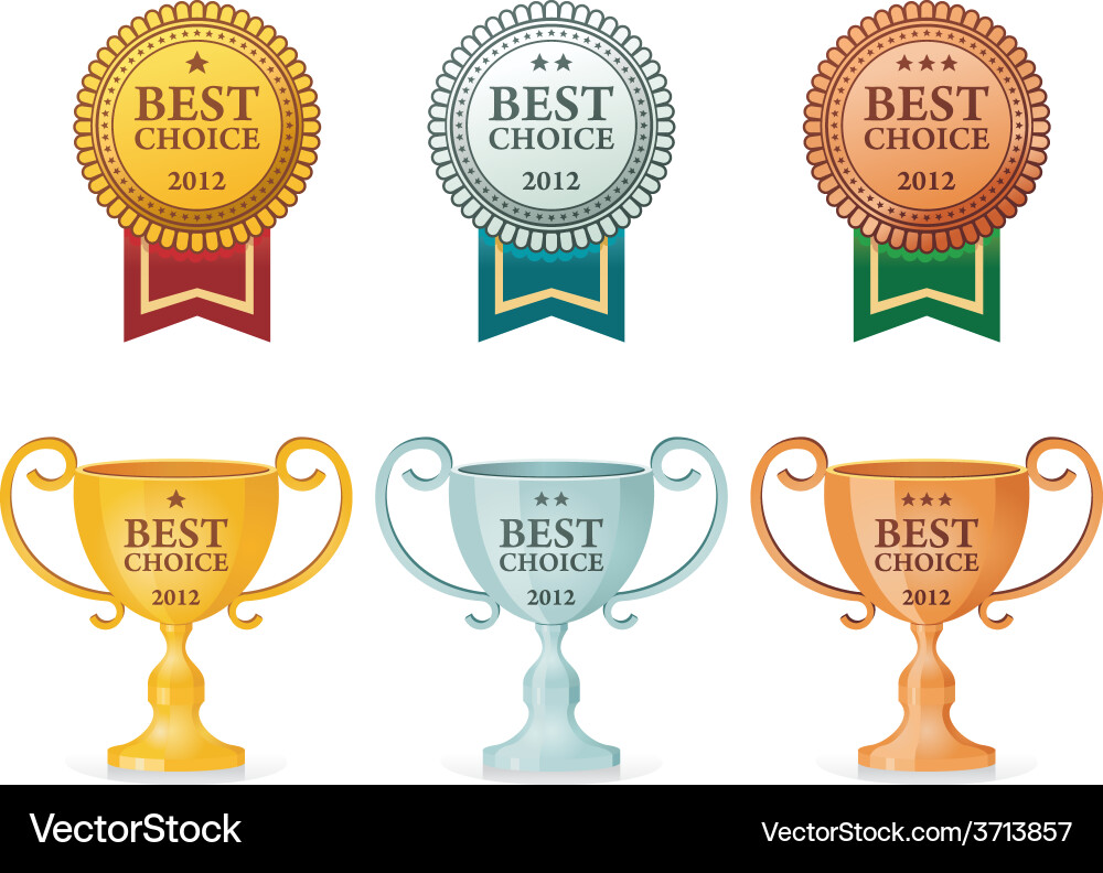 Best choice award medal Royalty Free Vector Image