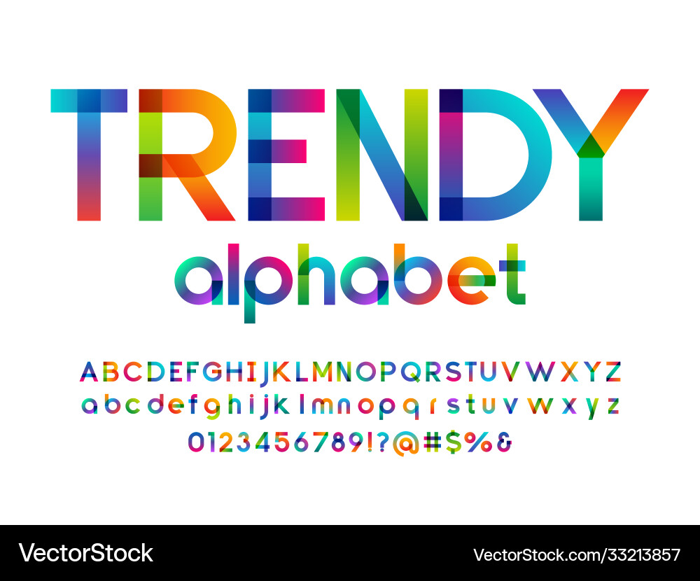 Colorful Alphabet Set Royalty Free Vector Image