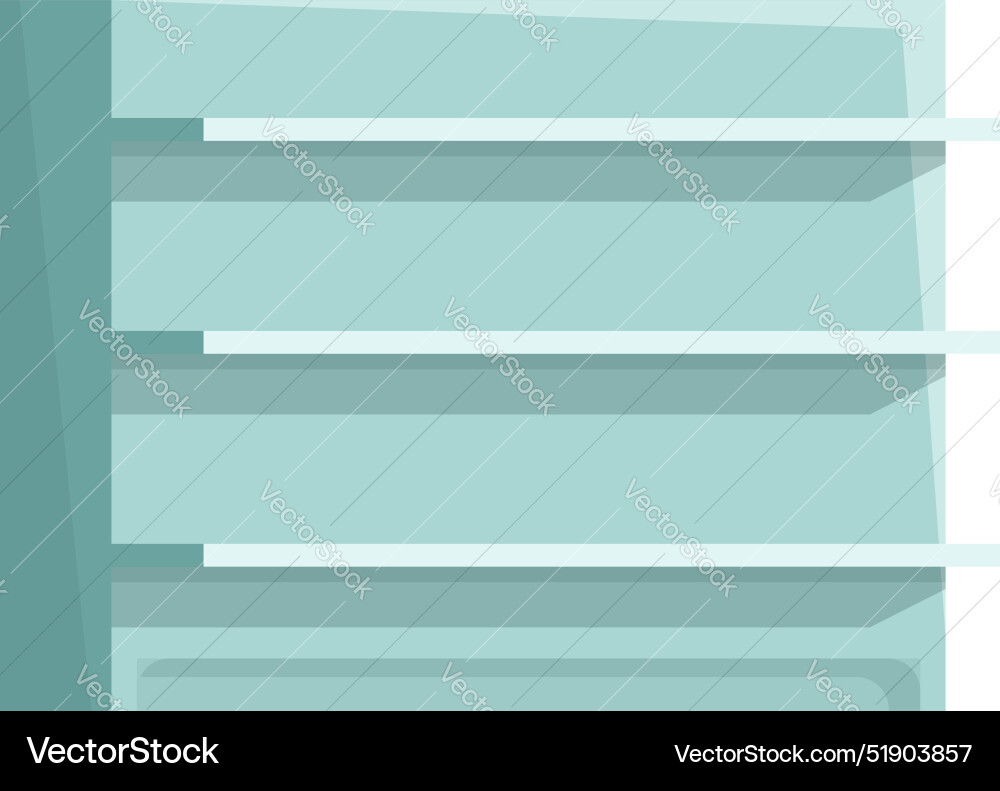 Empty supermarket shelf presenting products Vector Image