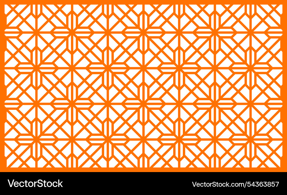 Laser cutting pattern islamic Royalty Free Vector Image