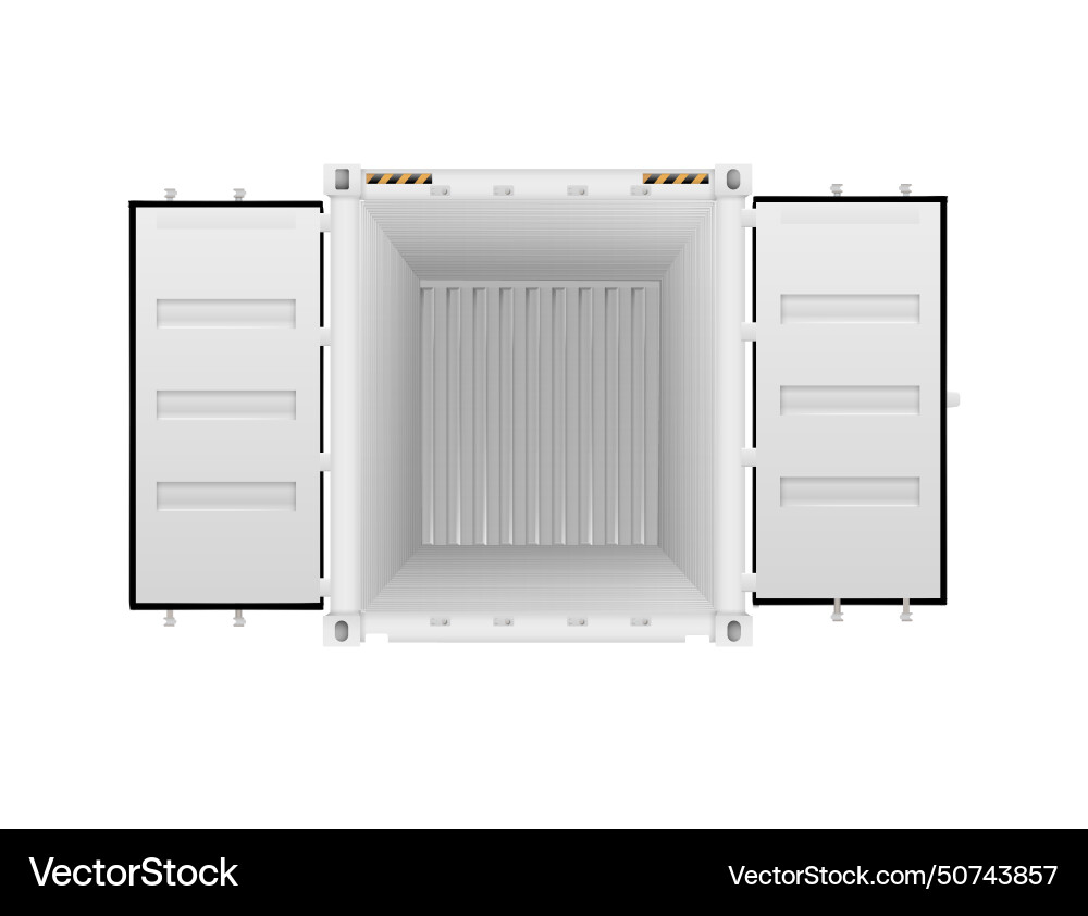 Shipping cargo containers with open closed doors Vector Image