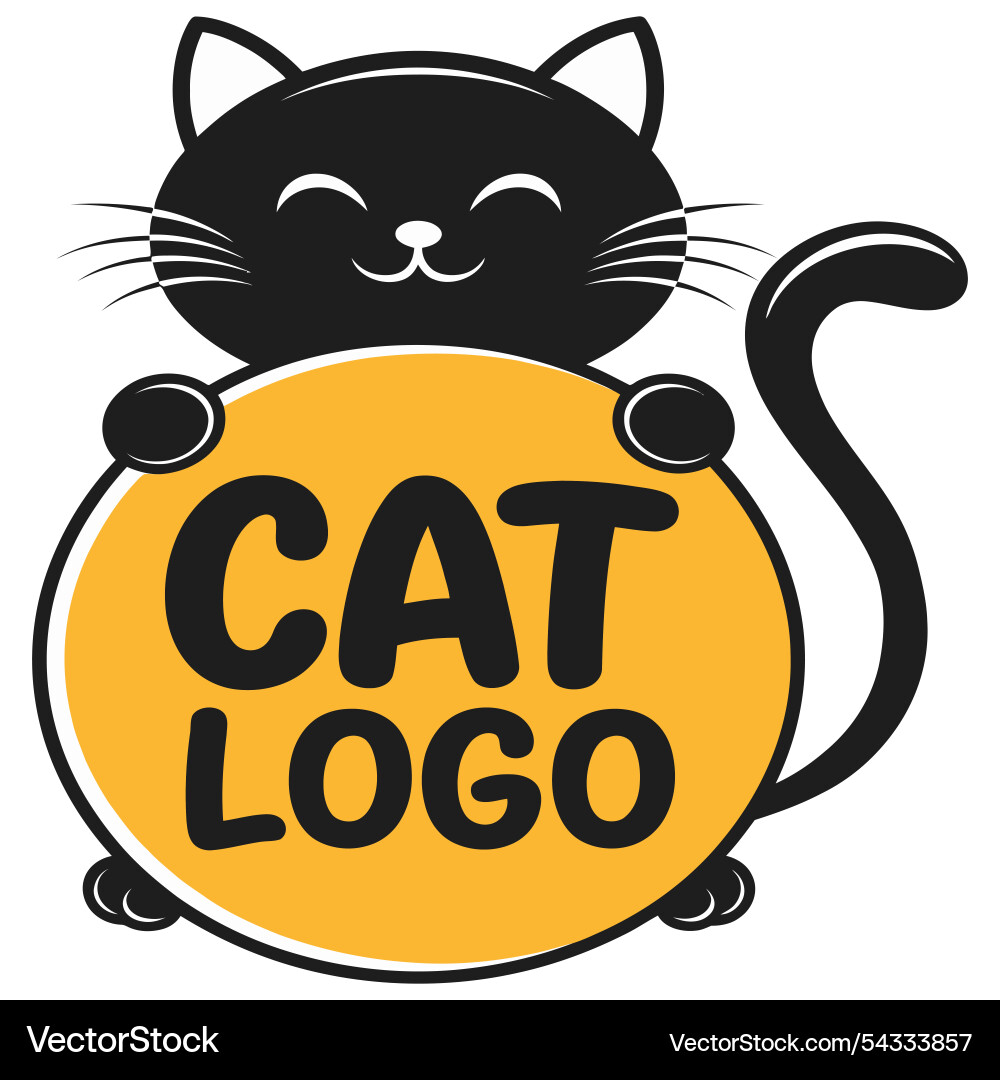 Versatile cat logo for any industry Royalty Free Vector