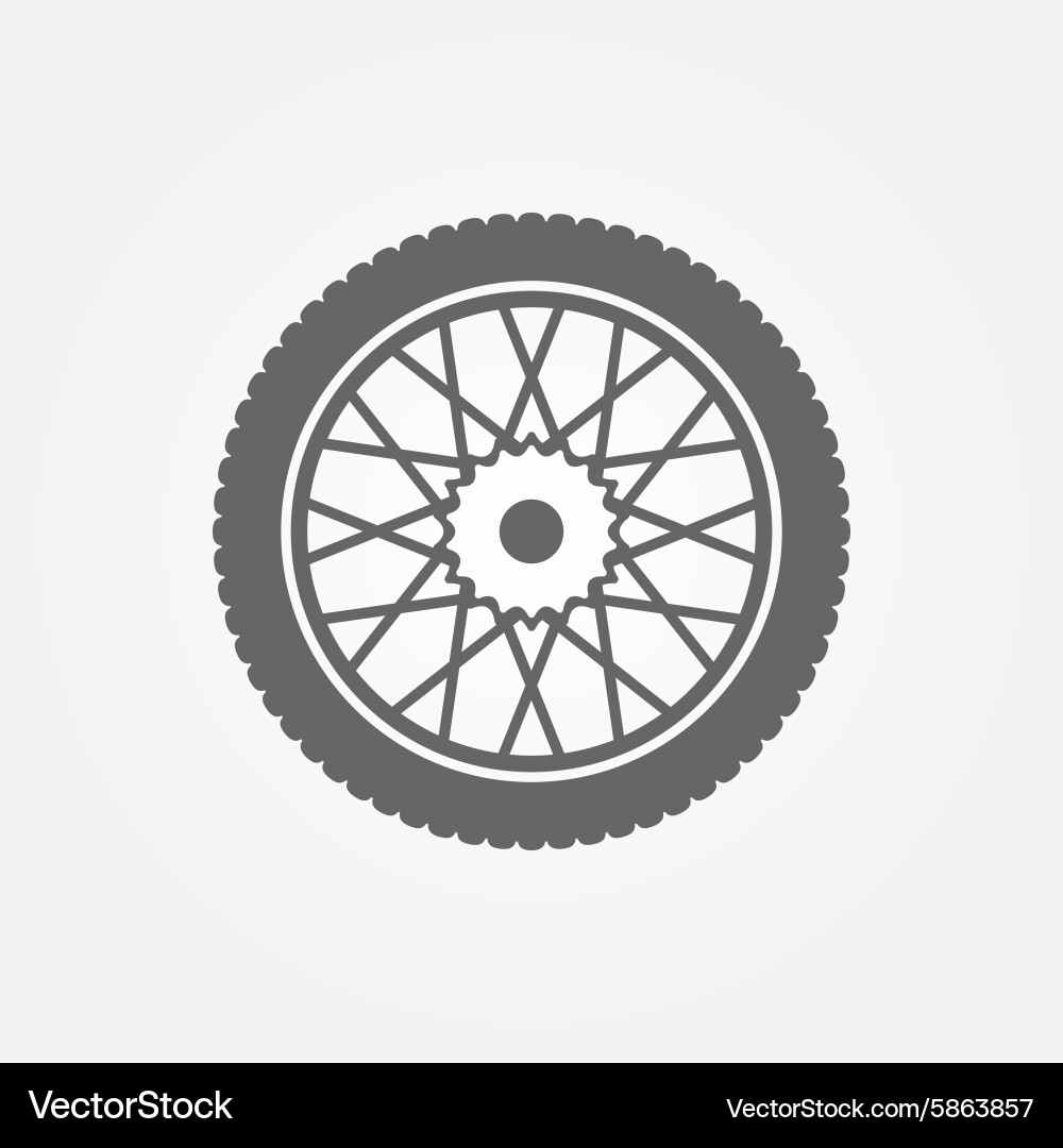 Wheel Icon - Motorcycle Tire Royalty Free Vector Image