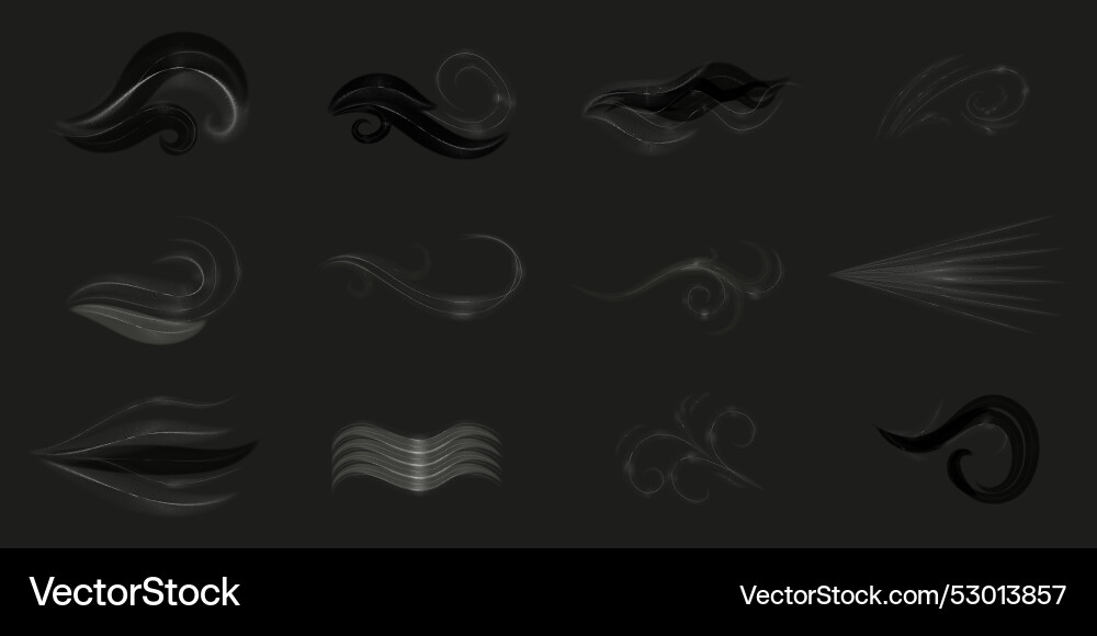 Windelement isoliert realistische Textur Vektorbild