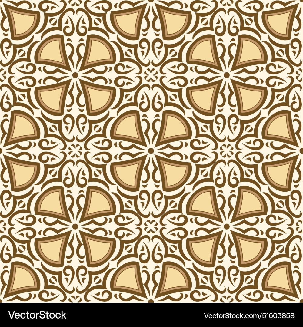 Arabic ceramic tile pattern traditional eastern Vector Image