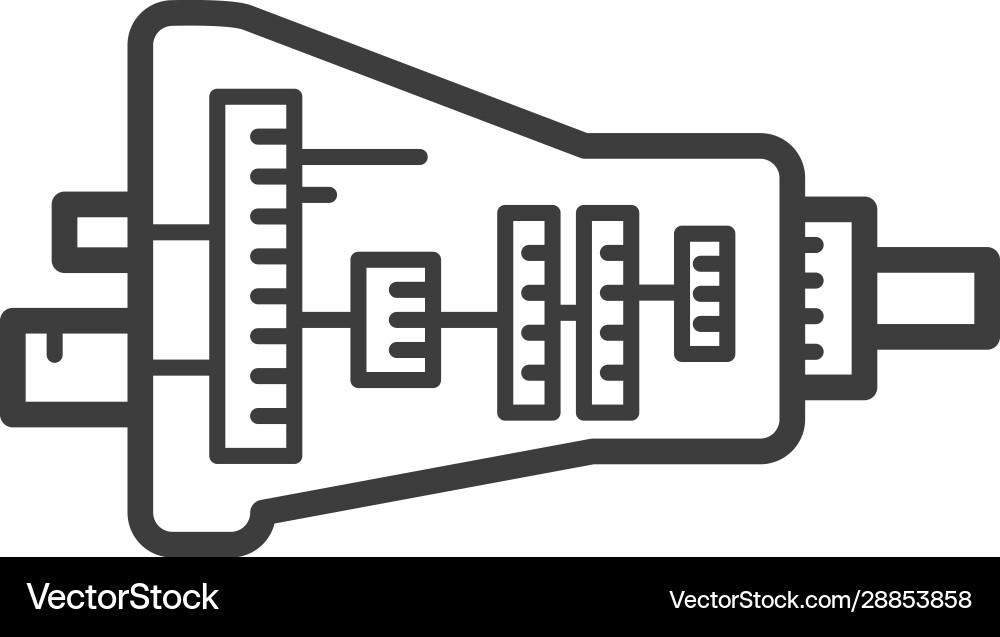Car transmission assembly icon - gearbox symbol Vector Image