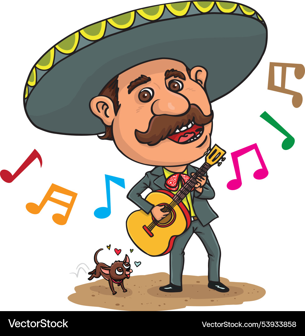 Dangoh mexican mariachi Royalty Free Vector Image