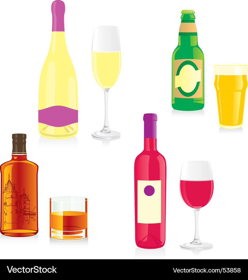 Elegant Drink Collection Royalty Free Vector Image