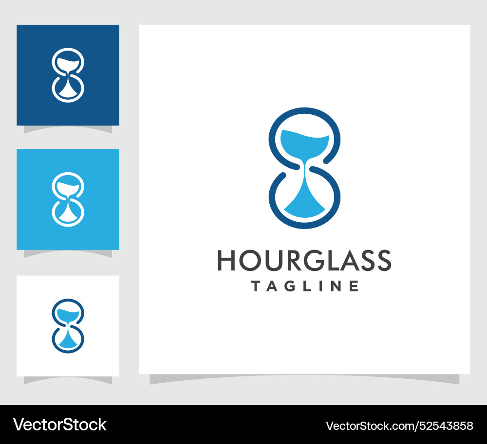 Logo icon simple hourglass Royalty Free Vector Image