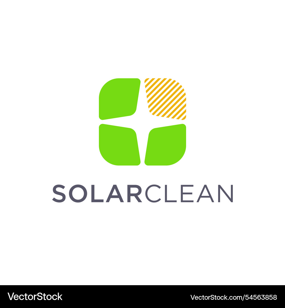 Solar environment logo Royalty Free Vector Image